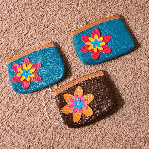 Bags | Colorful Floral Coin Purses | Poshmark